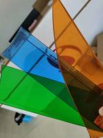 China 2.4mm Hexagon PMMA Acrylic Sheet Solid Color Phthalate Free Shatterproof for sale