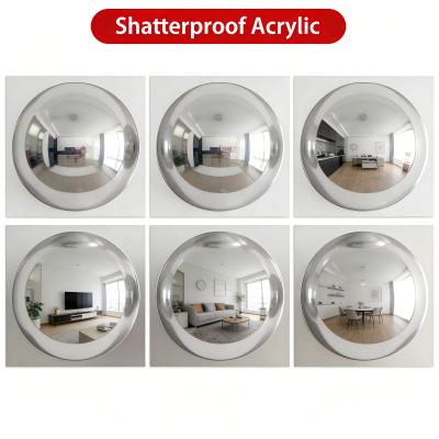 China 9 Pcs Square Acrylic Bubble Mirror 555×555mm For Hotel Home Seamless Tiling for sale