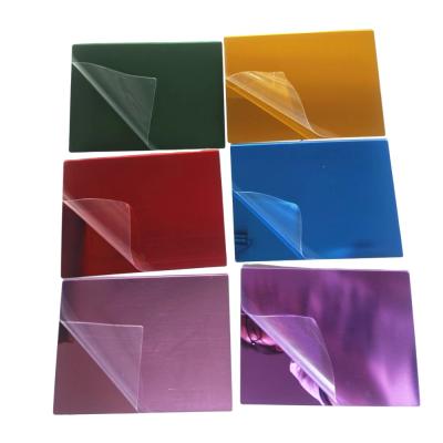 China 2.6mm A4 Color Self-Adhesive Virgin PMMA Acrylic Safety Mirror Sheet, Shatterproof For Nursery Sensory Wall Decor & Makeup Custom Cutting for sale