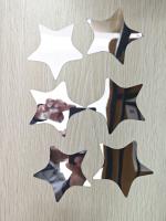 China TOPTREND Flexible Pentagram 0.5mm Thick 80mm Size Die-Cut Laser-Cut Adhesive Silver PC Acrylic Mirror Protective Film Cutting for sale