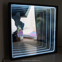 China 80mm Thick Acrylic Frame Infinity Wall Light Multicolor For Indoor Yard Decor OEM for sale