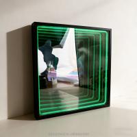 China 80mm Thick Acrylic Frame Infinity Wall Light Multicolor For Indoor Yard Decor OEM for sale