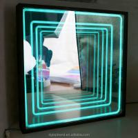 China 80mm Thick Acrylic Frame Infinity Wall Light Multicolor For Indoor Yard Decor OEM for sale