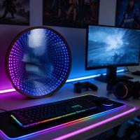 China 12inch 300mm Starry Sky LED Infinity Mirror Christmas Halloween Infinity Wall Light for sale