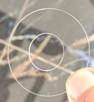 China 1mm Thick Acrylic Plastic Sheets PMMA Clear Acrylic Ring Hollow Round Laser Cut for sale