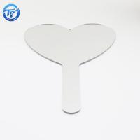 China Heart Shaped Acrylic Mirror Sheet Integrated Handle PMMA Acrylic Mirror For Beauty Salon for sale