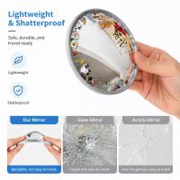 China Customizable Acrylic Dome Mirror Printed For Daily Makeup Travel And Photo Props for sale