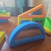 China Soft Custom Die Cut Plastic EVA Framed Moulded Sensory Mirror Blocks For Kids Sensory Play for sale
