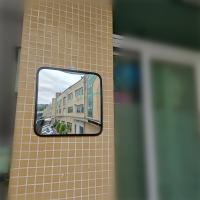 China Wide View Silver Acrylic Convex Mirror 30X30CM Acrylic Safety Mirror Water Resistant for sale