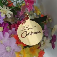 China Easy Install DIY Christmas Decor Mirror with Acrylic Material High Definition Eco-Friendly Design for Tree Ornaments and Wreaths for sale