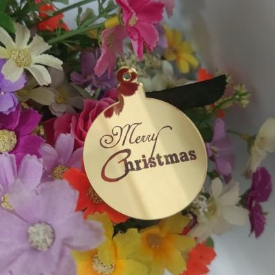China Easy Install DIY Christmas Decor Mirror with Acrylic Material High Definition Eco-Friendly Design for Tree Ornaments and Wreaths for sale