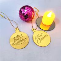 China Easy Install DIY Christmas Decor Mirror with Acrylic Material High Definition Eco-Friendly Design for Tree Ornaments and Wreaths for sale