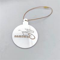 China Easy Install DIY Christmas Decor Mirror Acrylic Material High Definition Eco-Friendly Design Tree Ornaments Wreaths Cutting for sale