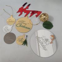 China Easy Install DIY Christmas Decor Mirror Acrylic Material High Definition Eco-Friendly Design Tree Ornaments Wreaths Cutting for sale