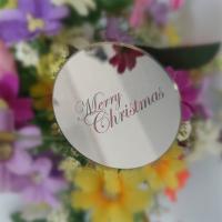 China Easy Install DIY Christmas Decor Mirror Acrylic Material High Definition Eco-Friendly Design Tree Ornaments Wreaths Cutting for sale