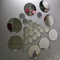 China 80mm Round Flat PMMA Acrylic Plane Mirror Sheet, 1mm Lightweight Shatterproof Silver Flat Reflective Mirror With Self-Adhesive Back Custom for sale
