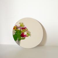 China Thickness 2.65mm Acrylic Silver Round Mirror Laser Cut  Size 285mm for sale