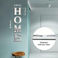 China Family Letter Acrylic Mirror Wall Sticker Set Shatterproof Round Dot Decorative Mirror for Living Room Bedroom for sale