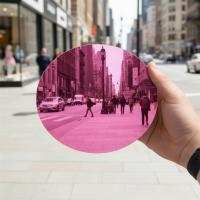 China Round Pink Acrylic Sheet Customizable Thickness Cut to Size Decorative Acrylic Panel for Crafts and Home Decor for sale