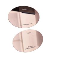 China Oval Rose Gold Acrylic Mirror with Custom Engraved Text Shatterproof Personalized Decorative Mirror for Gifts and Home Decor for sale