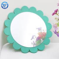China Flower Shaped Acrylic Mirror  Kids Room Decorative Tabletop Mirror for sale
