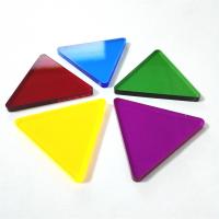 China Colorful Acrylic Equilateral Triangle Tiles Kids Educational Geometry Cognitive Toy for sale