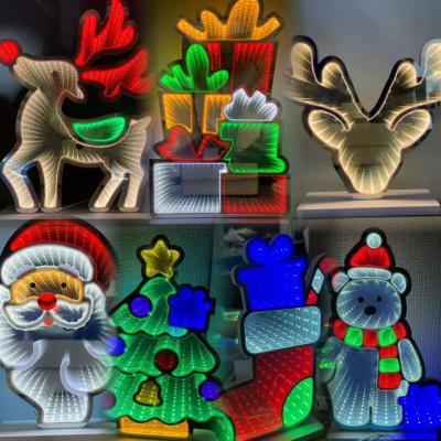 China Infinity Mirror Christmas Decor 3D Tunnel Light - Customizable Acrylic Party Decoration with LED RGB Lighting for sale