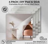 China Shatterproof Acrylic Full Length Body Mirror Frameless Plastic Mirror Sheets Self Adhesive Wall Decor HD Reflection for sale