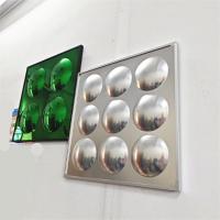 China 9 Hole Grid Convex Bubble Mirror Aluminum Frame For Hotel KTV Interior Decor for sale