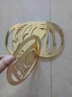 China Thickness 2mm Acrylic Silver Round  Silver Mirror Laser Cut  Size 80mm with 3M Adhesive for sale