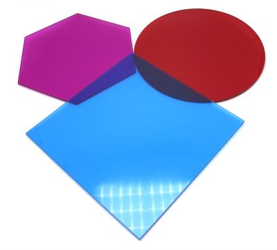 China Multicolor Extruded Custom Acrylic Sheets Geometric Shapes Customizable For Kids Crafts for sale