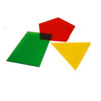 China Multicolor Extruded Custom Acrylic Sheets Geometric Shapes Customizable For Kids Crafts for sale