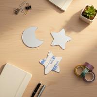 China Star & Moon Celestial Self-Adhesive PMMA Acrylic Mirror Wall Stickers, 3M Backing Shatterproof Smooth Round Edge Kids Nursery Decor Mirror Custom Size Shape for sale