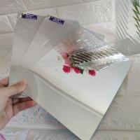 China Flexible Self Adhesive PVC Mirror Film Roll Shatterproof Waterproof Peel Stick Mirror Sheet For Wall Decor Furniture Refurbish DIY Craft Custom Size Color OEM for sale