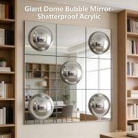 China Art Deco Acrylic Convex Mirror 55.5 × 55.5cm Large Bubble Mirror For Hotel Home for sale