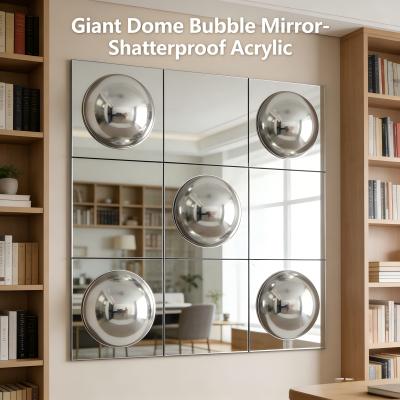 China Art Deco Acrylic Convex Mirror 55.5 × 55.5cm Large Bubble Mirror For Hotel Home for sale