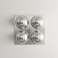 China Art Deco Acrylic Convex Mirror 55.5 × 55.5cm Large Bubble Mirror For Hotel Home for sale
