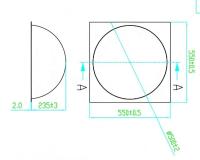 China 550×550mm Acrylic Convex Security Mirror 360° Full Dome Spherical PMMA for sale