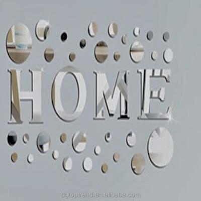 China Self-Adhesive 3D DIY Mirror Circles with Cutting Service Peel & Stick Wall Art for Home & Gallery Decor for sale