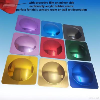 China 1.5mm Colorful Acrylic Bubble Mirror CE Certified Wall Art For Autism Sensory Rooms for sale