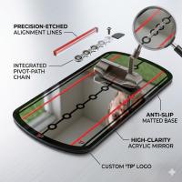 China Lightweight Plastic Sheet Printing Shatterproof Golf Putting Alignment Mirror Training Aid for sale