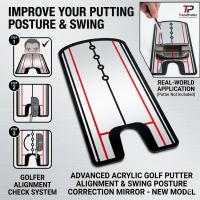China Lightweight Plastic Sheet Printing Shatterproof Golf Putting Alignment Mirror Training Aid for sale