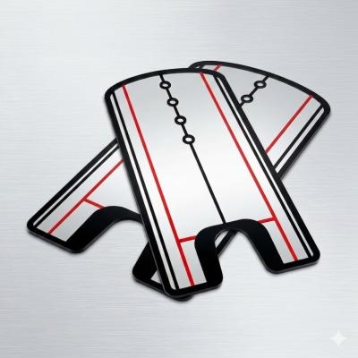 China Lightweight Plastic Sheet Printing Shatterproof Golf Putting Alignment Mirror Training Aid for sale