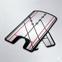 China Lightweight Plastic Sheet Printing Shatterproof Golf Putting Alignment Mirror Training Aid for sale