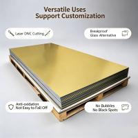 China 1220x1830mm Gold Mirror Acrylic Sheet Large Size PMMA Golden Mirror Panel for Wall Decor Wedding Craft Signage for sale