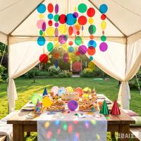 China 50mm Round Acrylic Disc Bendable Light Transmission Hanging Curtain For Party Decor for sale