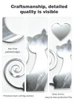 China Custom Cut Irregular Acrylic Mirror Sheet Cat Moon & Heart Shaped Mirror Cutouts for Wall Decor for sale