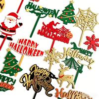 China Merry Christmas Acrylic Plastic Sheets Acrylic Cake Topper Customizable For Party for sale