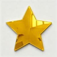 China Gold Five Point Star Acrylic Mirror Sheet Laser Cut Irregular Star Shape Acrylic Mirror Ornament for sale