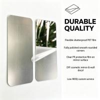 China Wholesale Rounded Rectangle Silver PET Mirror Sheet RoHS Wedding Banquet Backdrop Ceiling Decor Craft Ornament Raw Material for sale